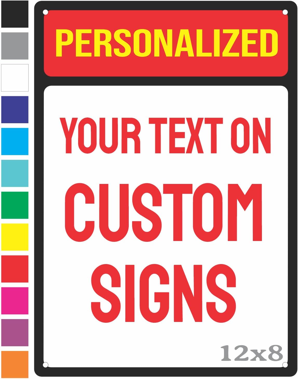 Amazon.com: Custom Metal Sign for Outdoor and Indoor made from ...