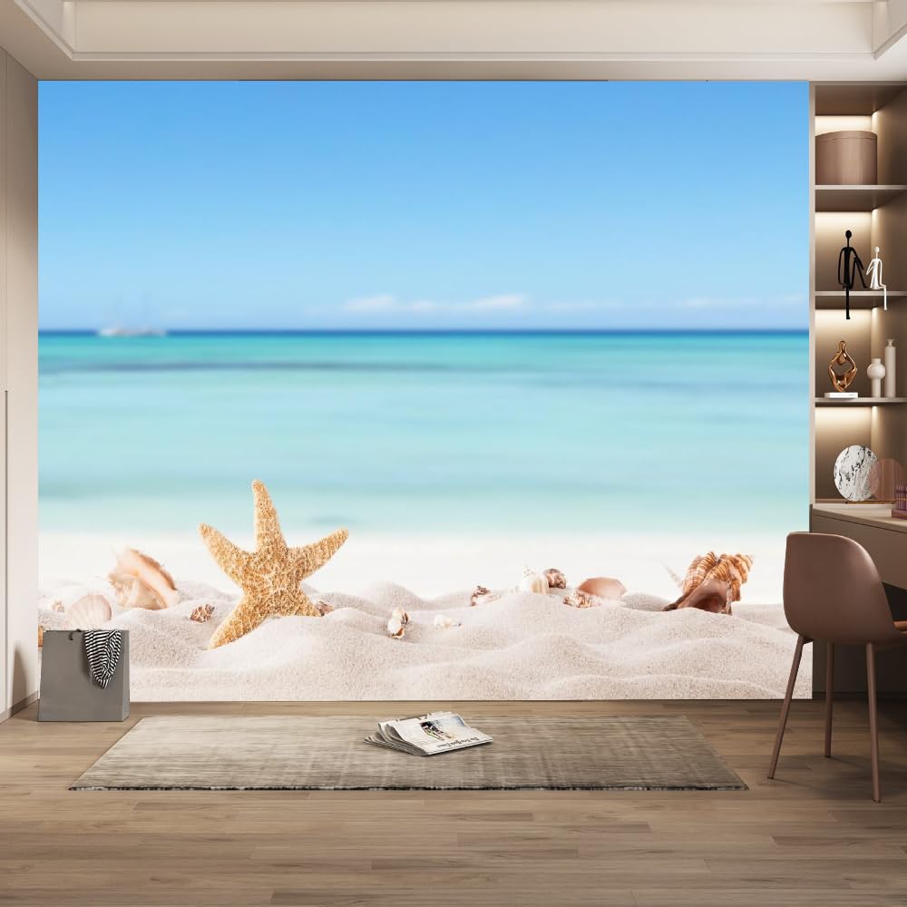 Papel Pintado Con Estampado De Estrellas De Mar