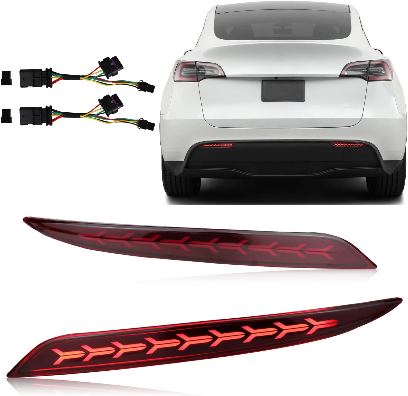 Amazon.com: AUTOHALO Tesla Rear Bumper LED Fog Light 2Pcs for Tesla ...