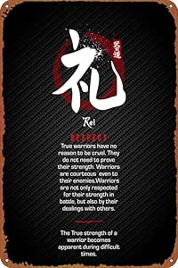 Amazon.com : 7 virtue of bushido inspirational Poster Sign Metal Tin ...