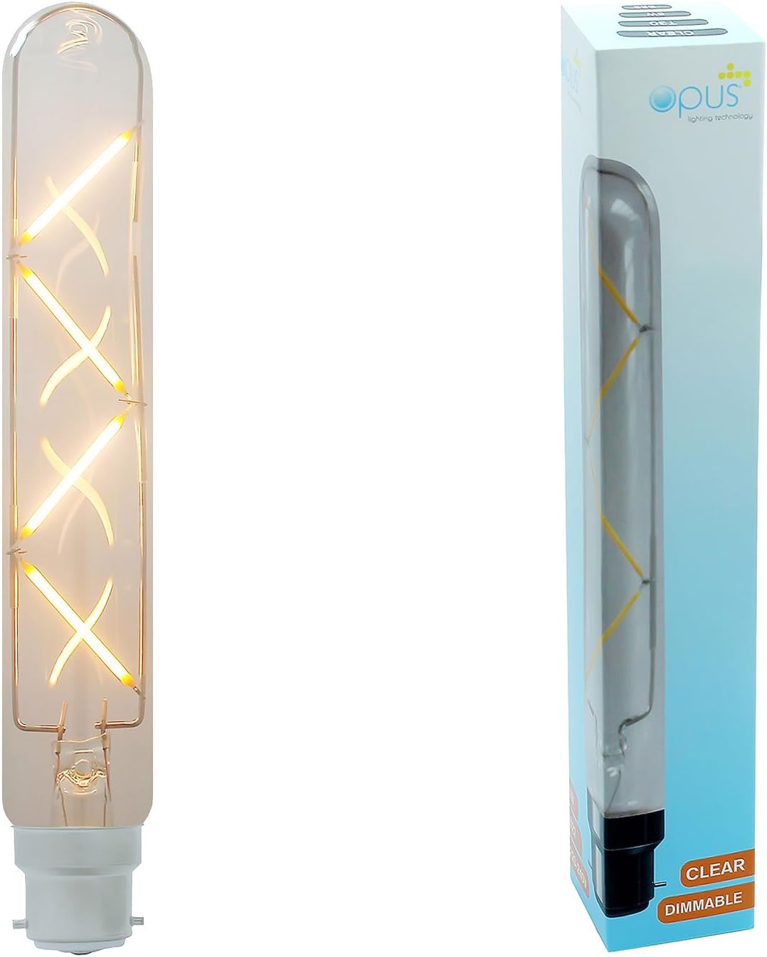 Vintage Filament Tubular Opus Classic LED 5W Clear Light Bulb T30 Very ...