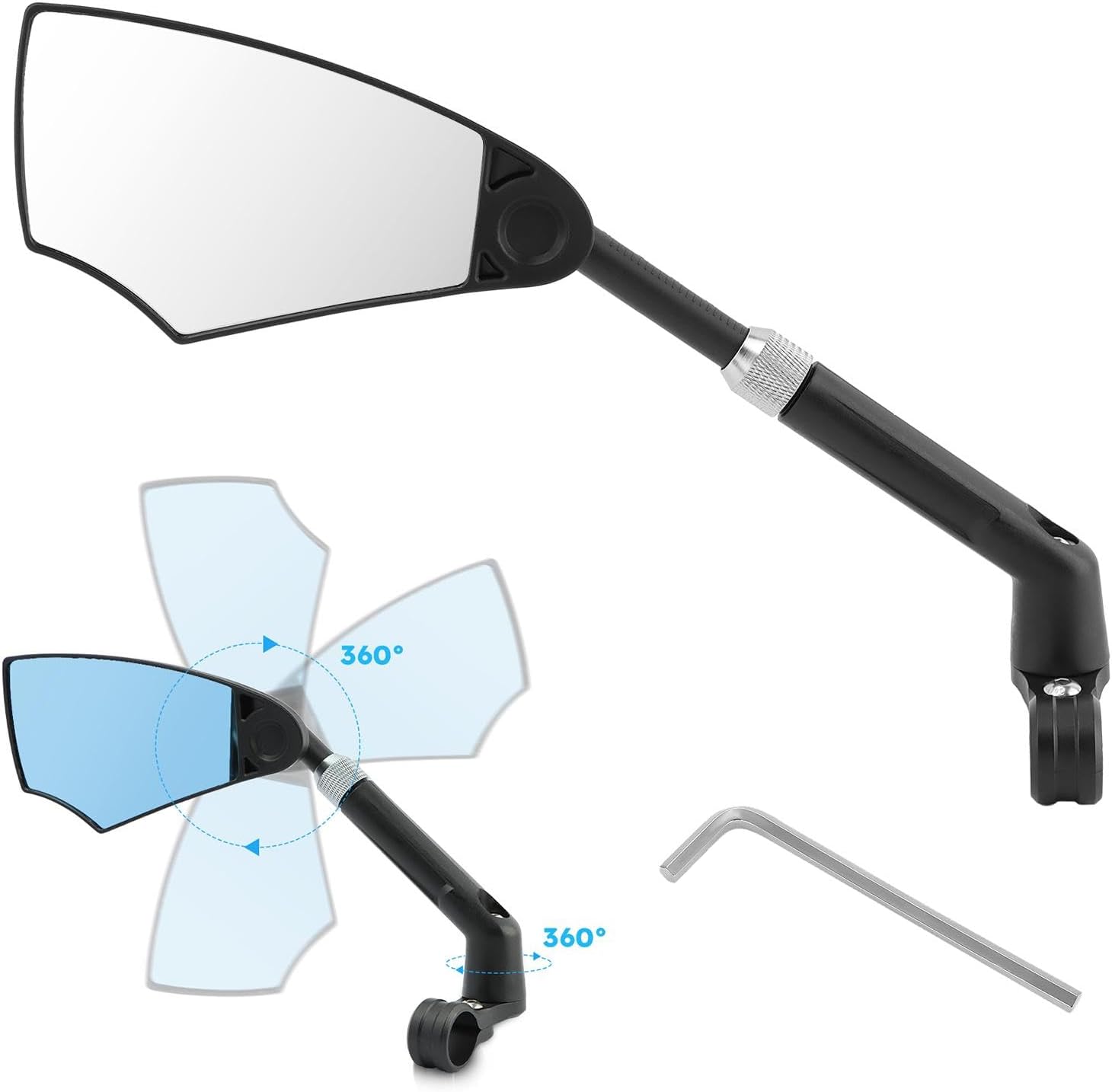 Amazon.com : Anti-Glare Handlebar Bike Mirror, Bicycle Mirrors for ...