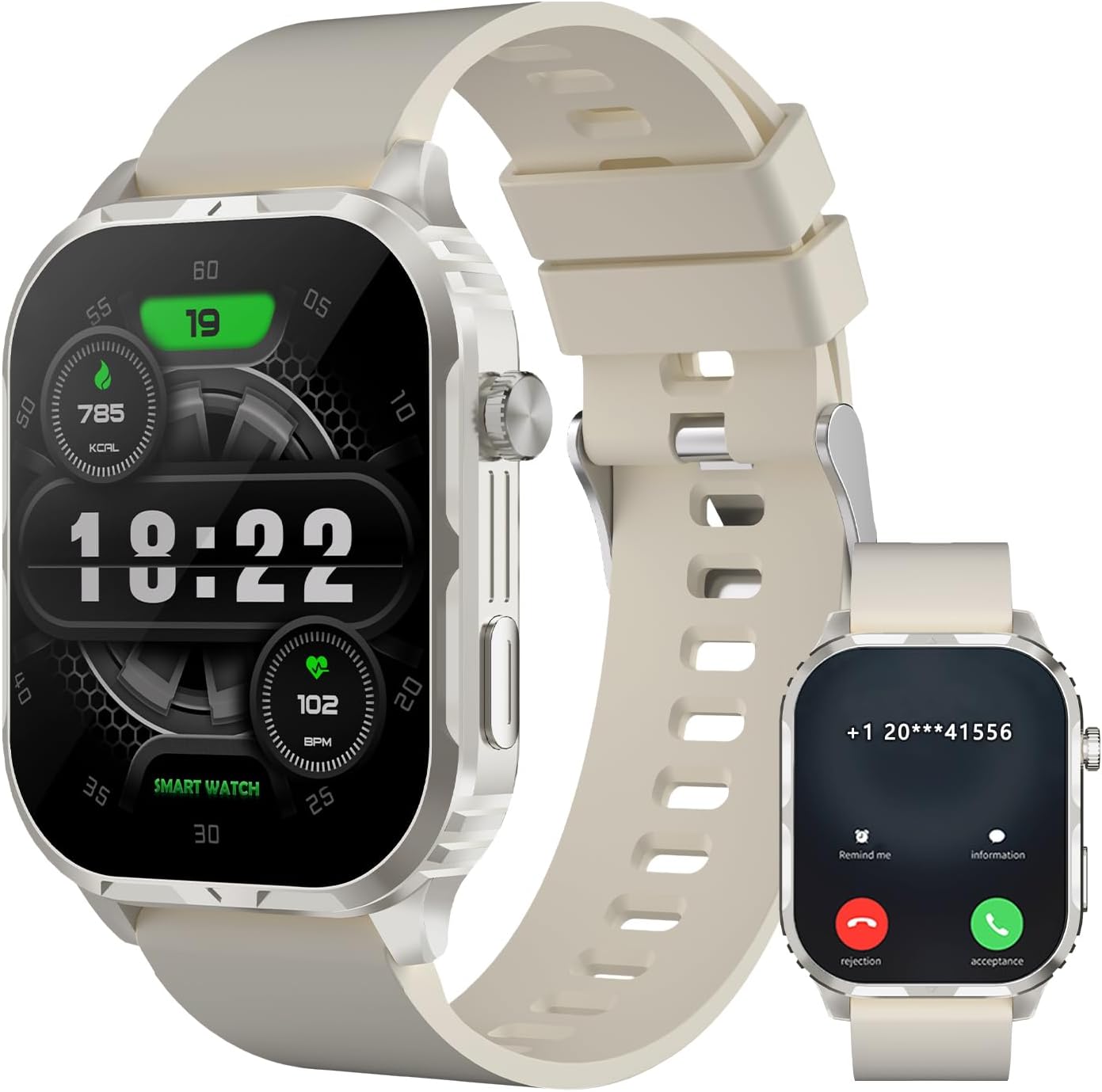 Amazon.com: LEDXBNSS Smart Watch for Men Women with 2.1" HD Screen ...