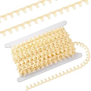 Amazon.com: PH PandaHall 19 Yards Braid Trim with Elastic Button Loops ...