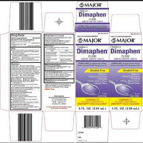 Amazon.com: Children's Grape Flavored Dimaphen by Major for ...