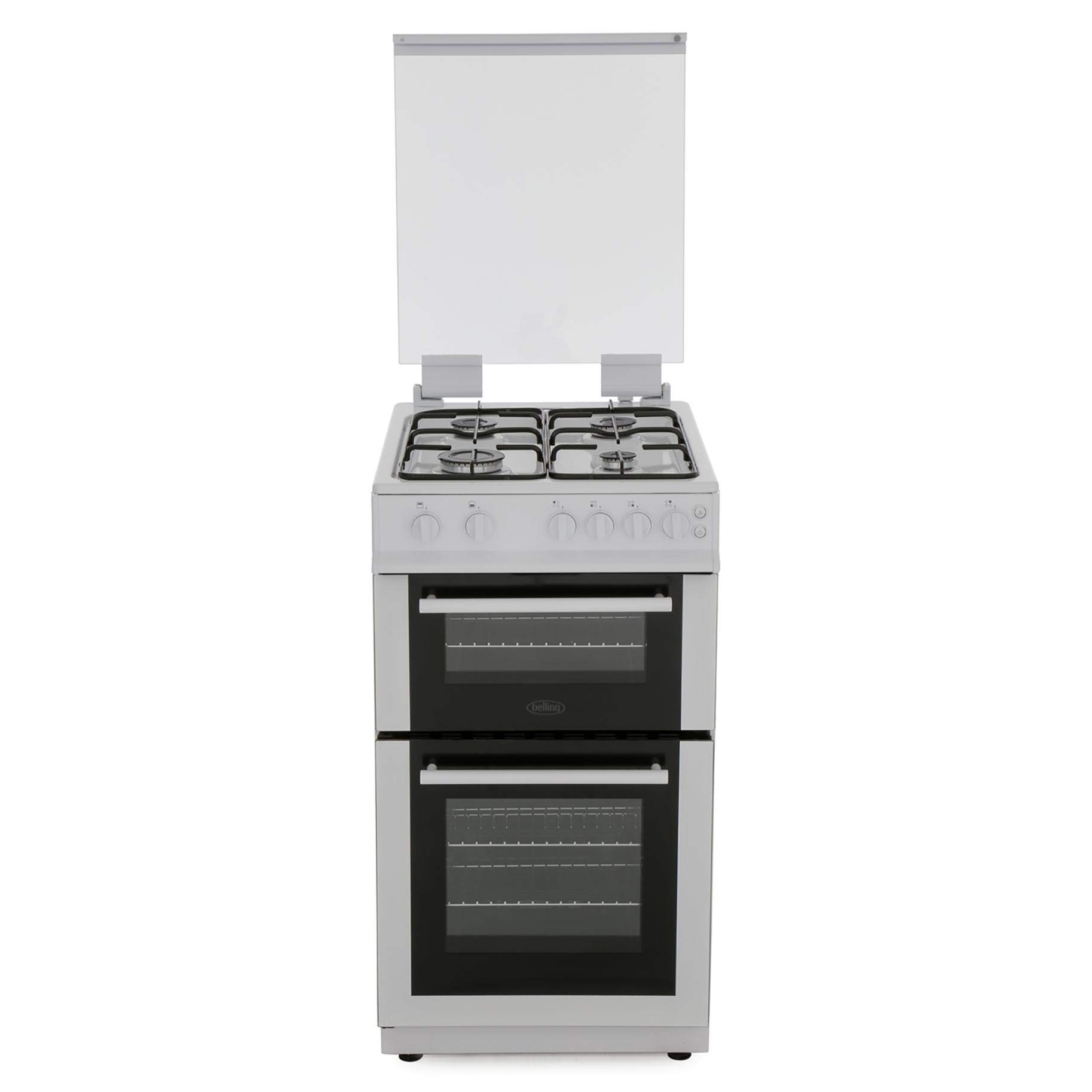 Buy Belling FS50GTCLW 500mm Twin Cavity Gas Cooker 4 x Burner Gas Hob ...