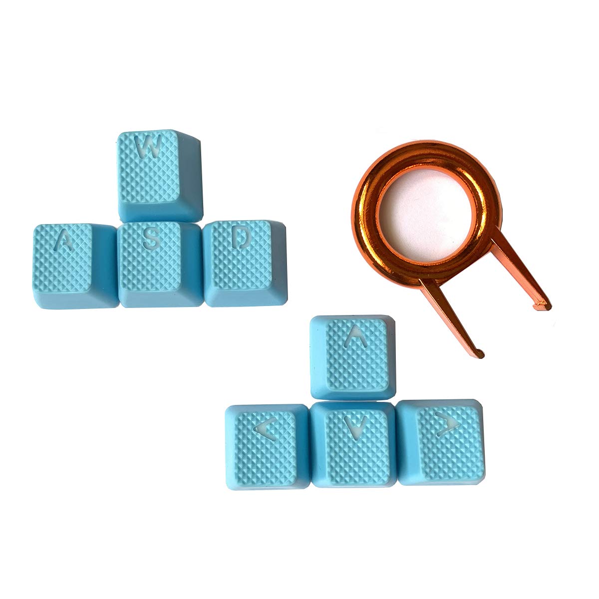 Rubber Gaming Backlit Keycaps Set - 8 Keys Rubberized DoubleShot Key ...