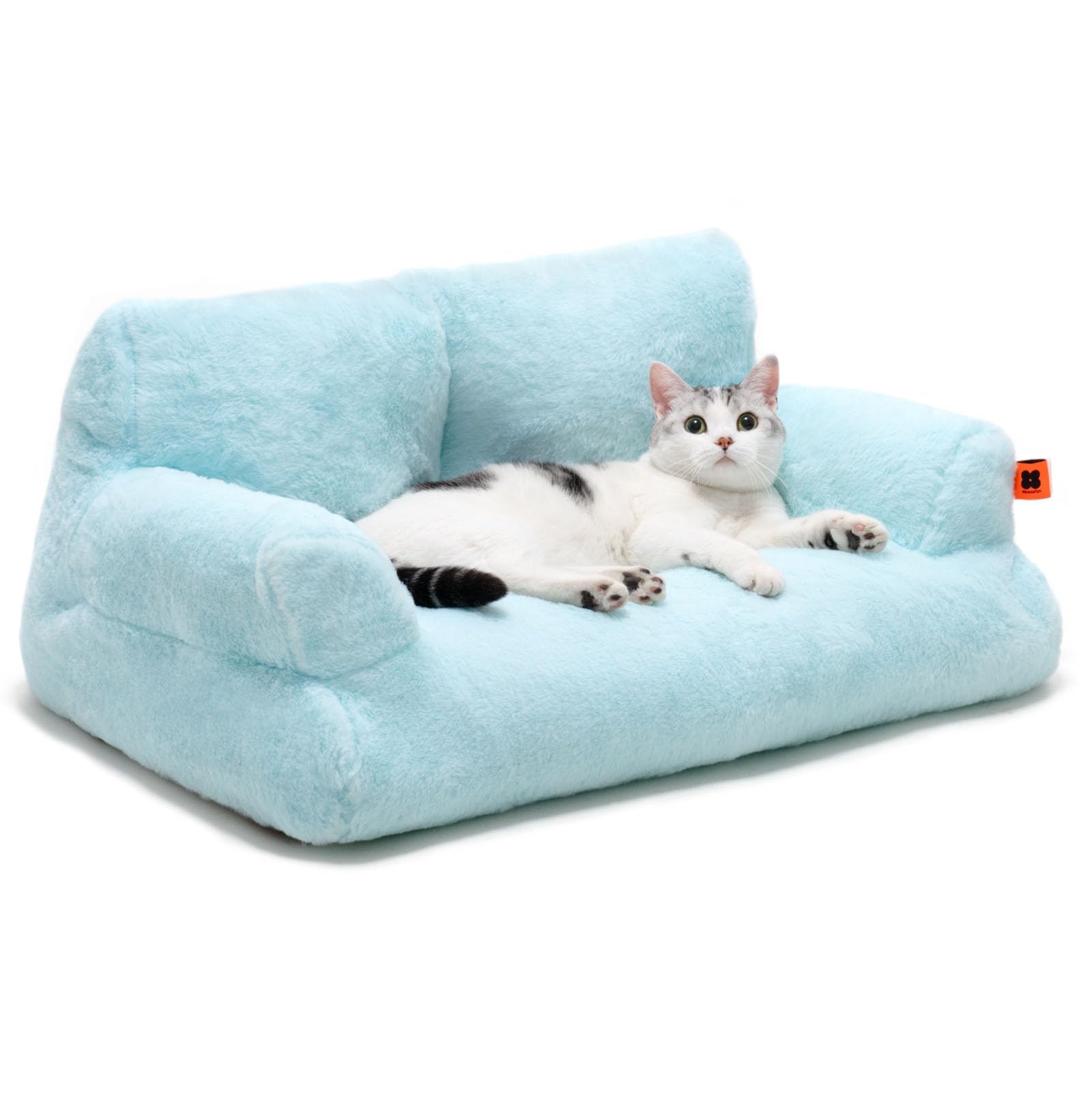 MEWOOFUN Stylish Cat Bed Fluffy and Soft Cat Sofa Dog Sofa, Small Dog ...