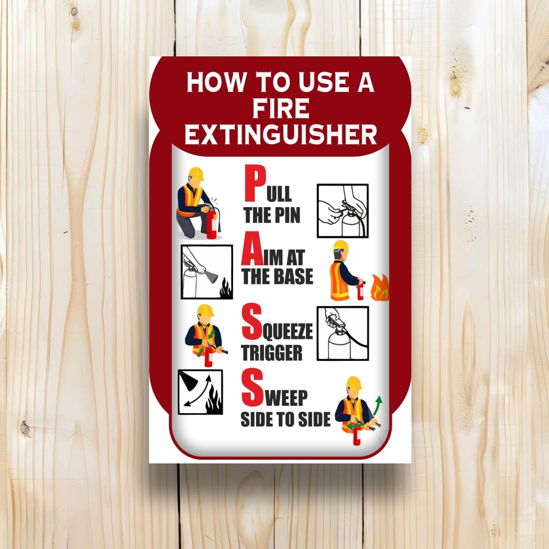 VOORKOMS Fire Extinguisher Sign Board Sun Board For Safety Purpose Shop ...
