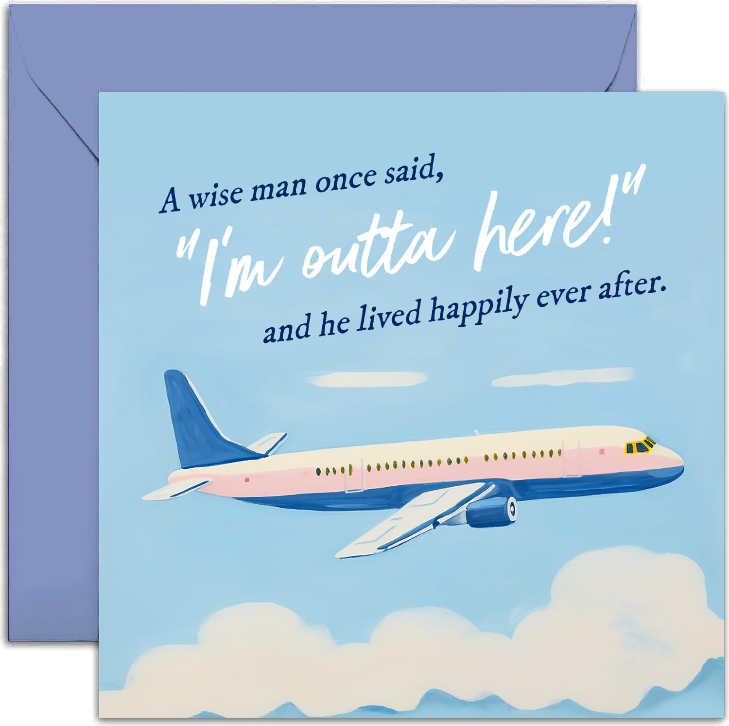 Old English Co. Retirement Card for Man - Airplane 'Outta Here' Funny ...