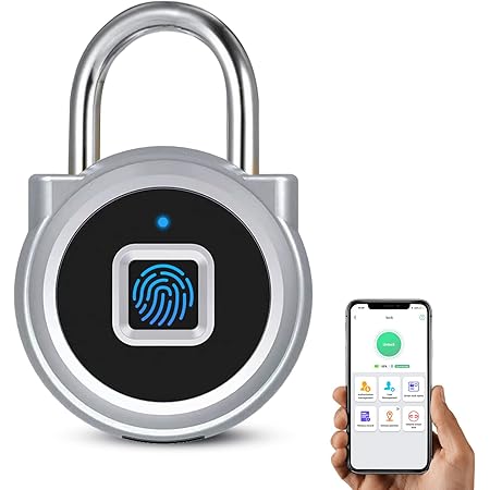 Fingerprint Padlock, Bluetooth Lock, Mobile APP, MEGAFEIS Smart Padlock ...