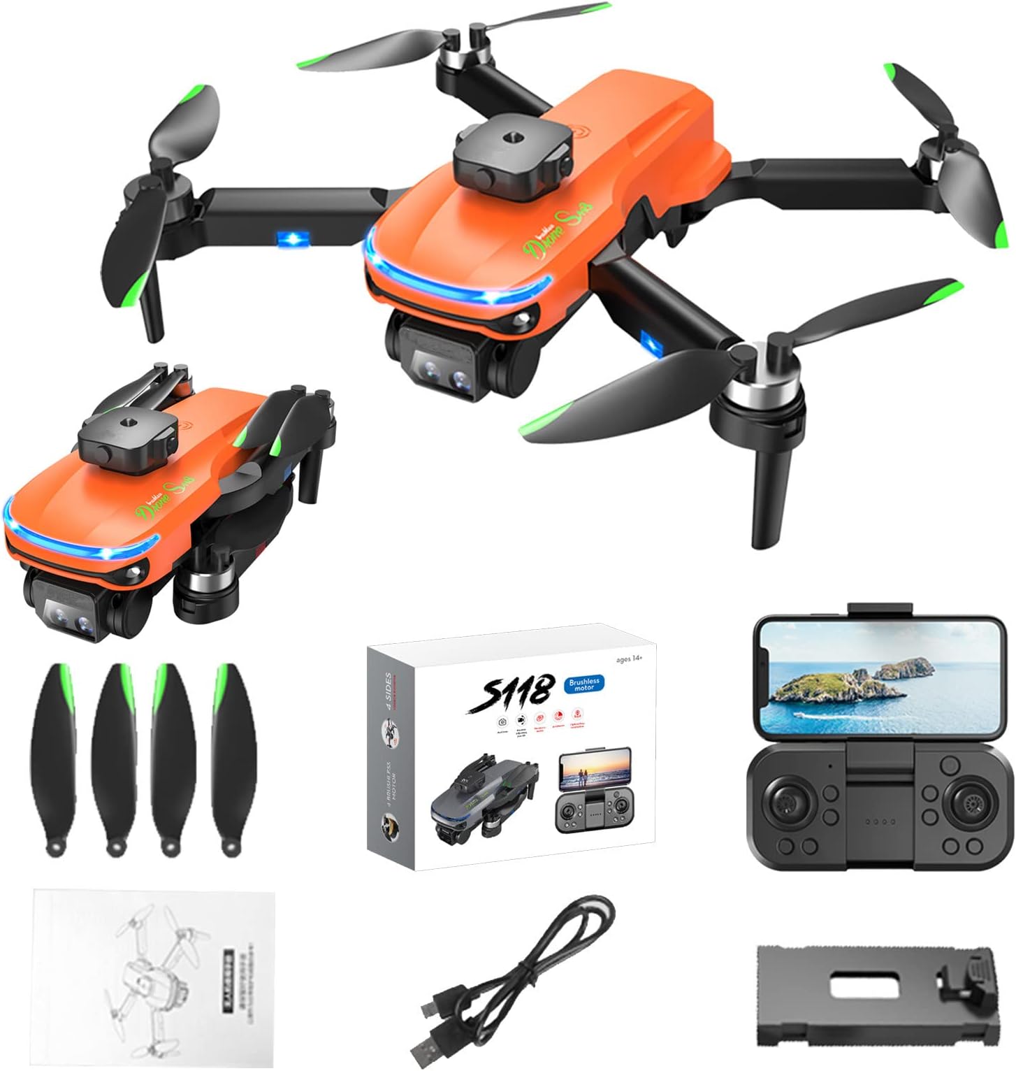 Amazon.com: Drone - K9 Series -18+ Mins Flight Time, 4K HD Camera, 3 ...