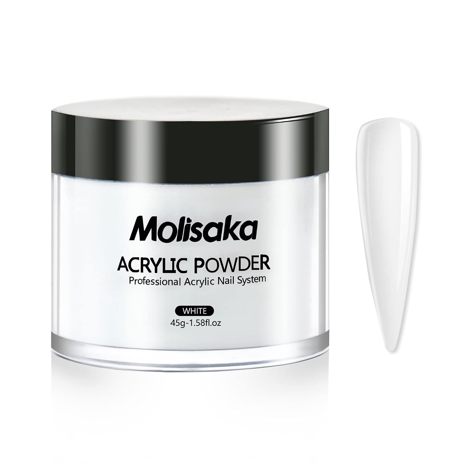 Amazon.com: Molisaka White Acrylic Powder - Professional Nail Powder ...