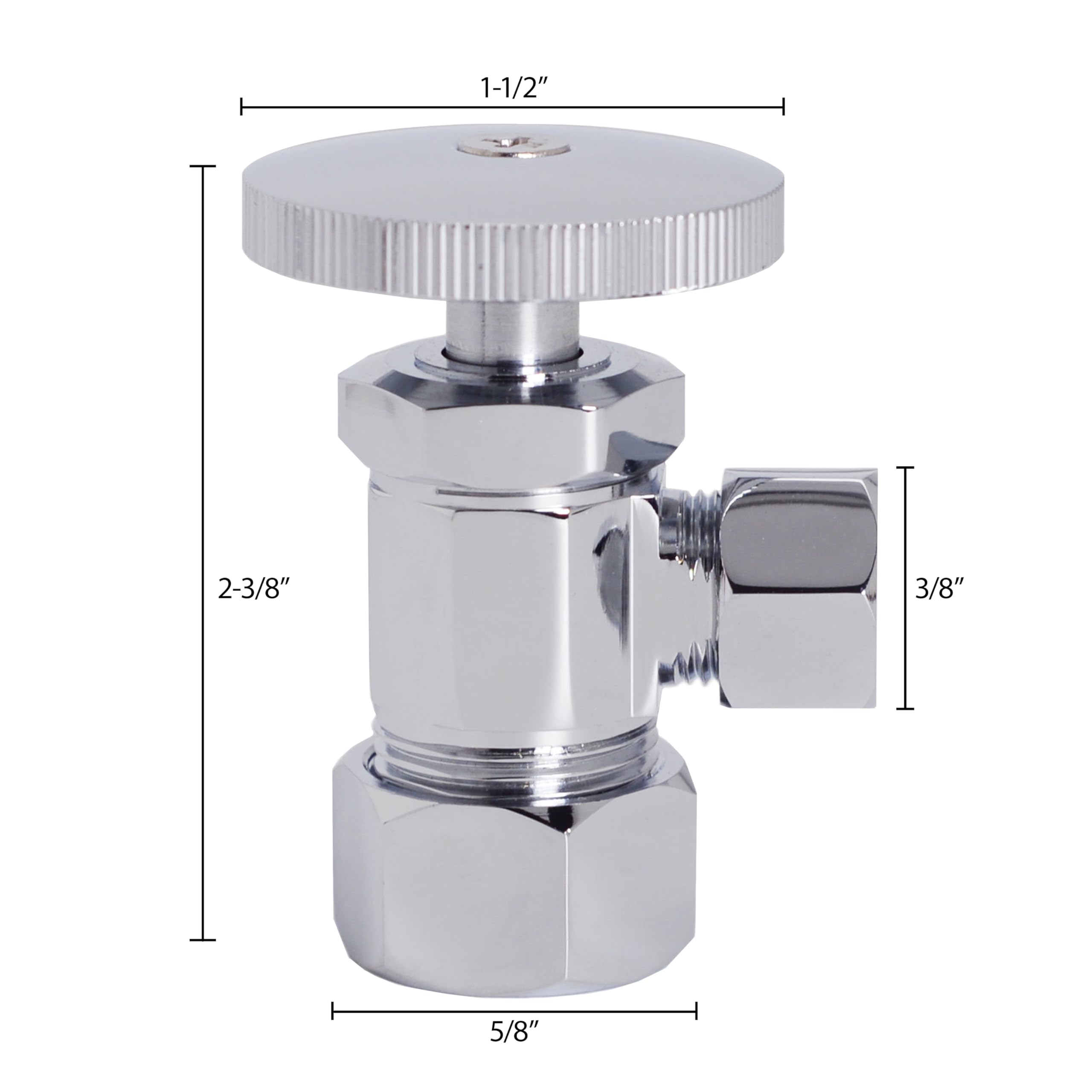 Snapklik.com : Westbrass Round Handle Angle Stop Shut Off Valve, 1/2 ...