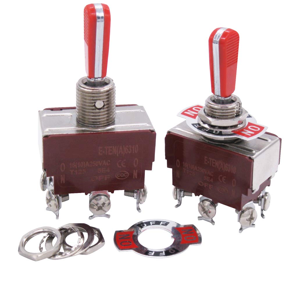 Snapklik.com : Twidec/2Pcs Heavy Duty Rocker Toggle Switch 16A 250V ...
