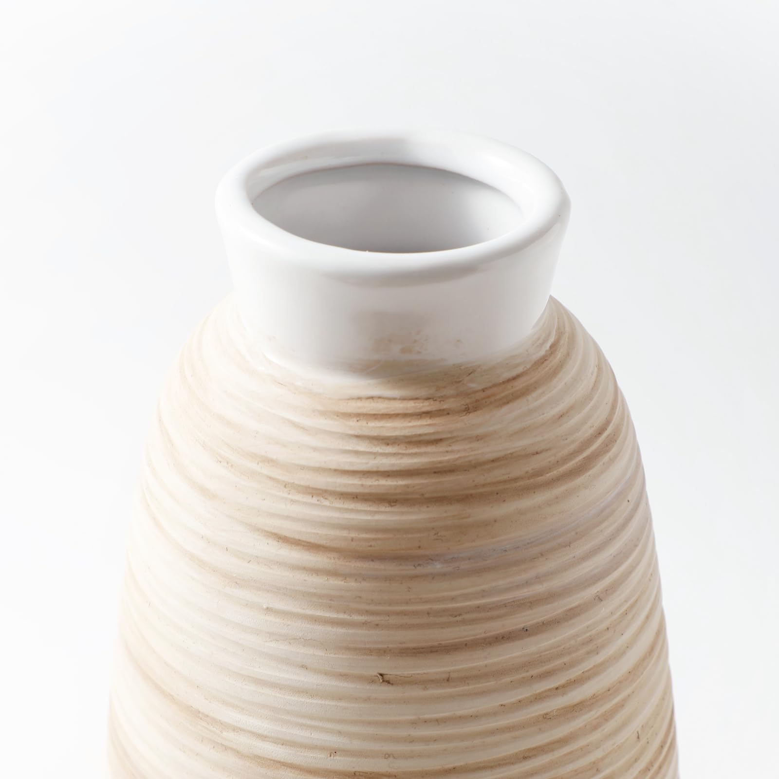 Snapklik.com : White Ceramic Vase 11 Inch Tall, Boho Vases For Tulips ...