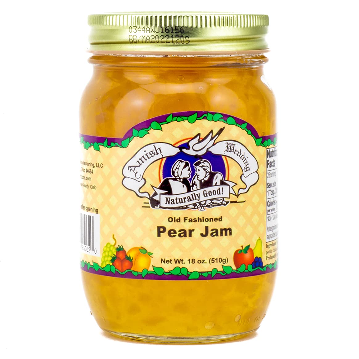Amazon.com: Amish Wedding Pear Jam 18oz : Grocery & Gourmet Food