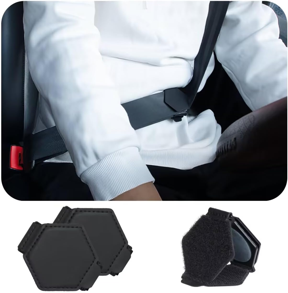 Amazon.com: Yuoyar 2 Packs Car Seat Belt Clips - Universal Leather ...