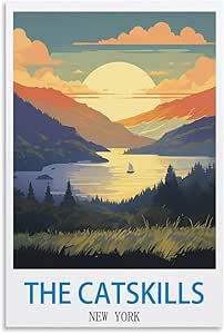 Amazon.com: HeyBox The Catskills New York Vintage Travel Posters ...