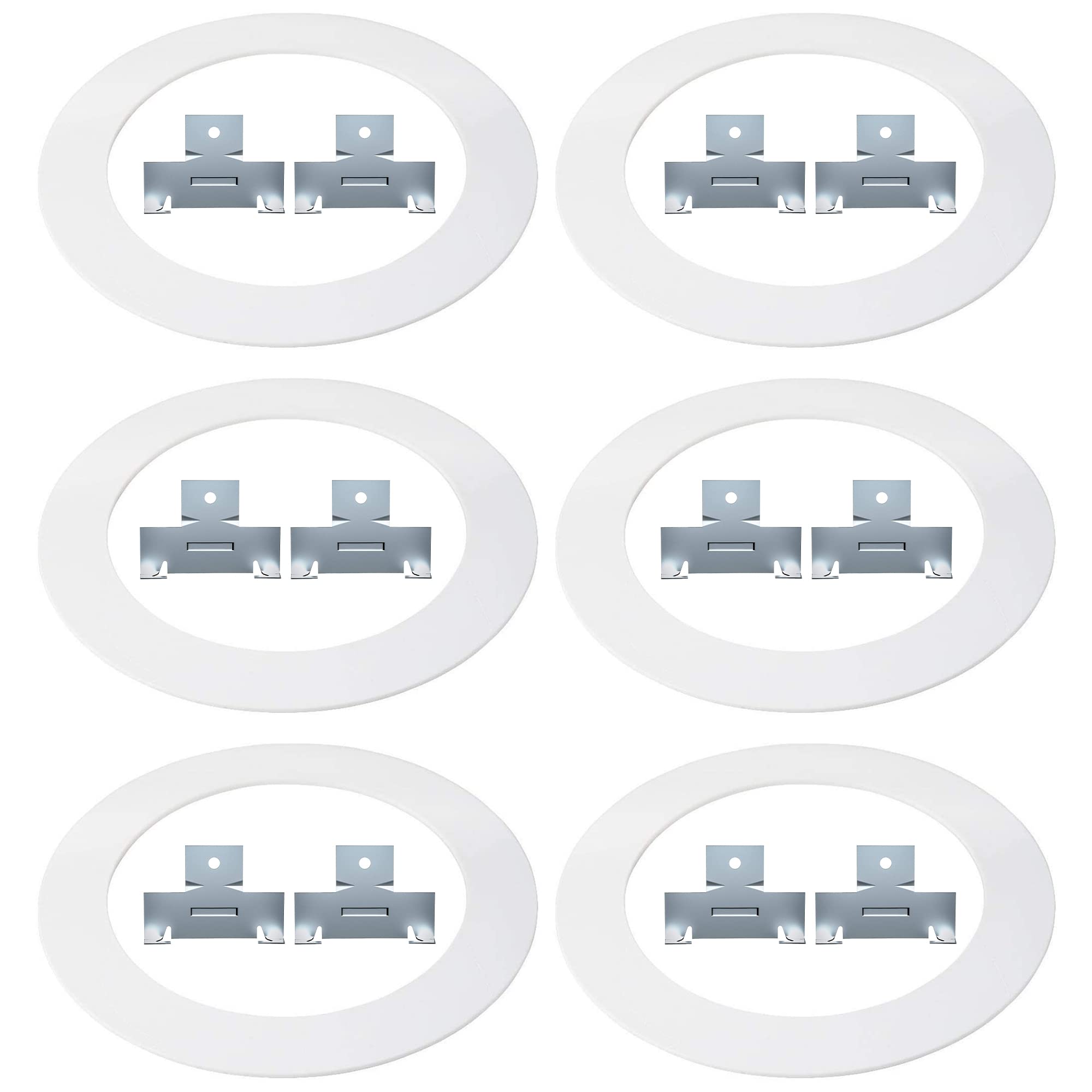 Snapklik.com : Harrrrd 6 Pack White Plastic Trim Ring 8.6 Inch Diameter ...