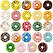 Amazon.com: 24 Pieces Realistic Artificial Toy Donuts, Scented Fake ...