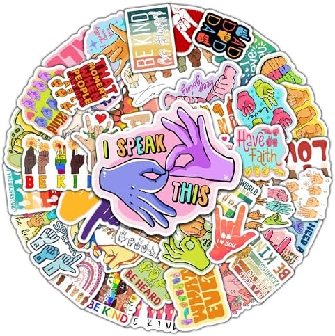 Amazon.com: 20 Pcs Value Pack American Sign Language Decal I Love You ...