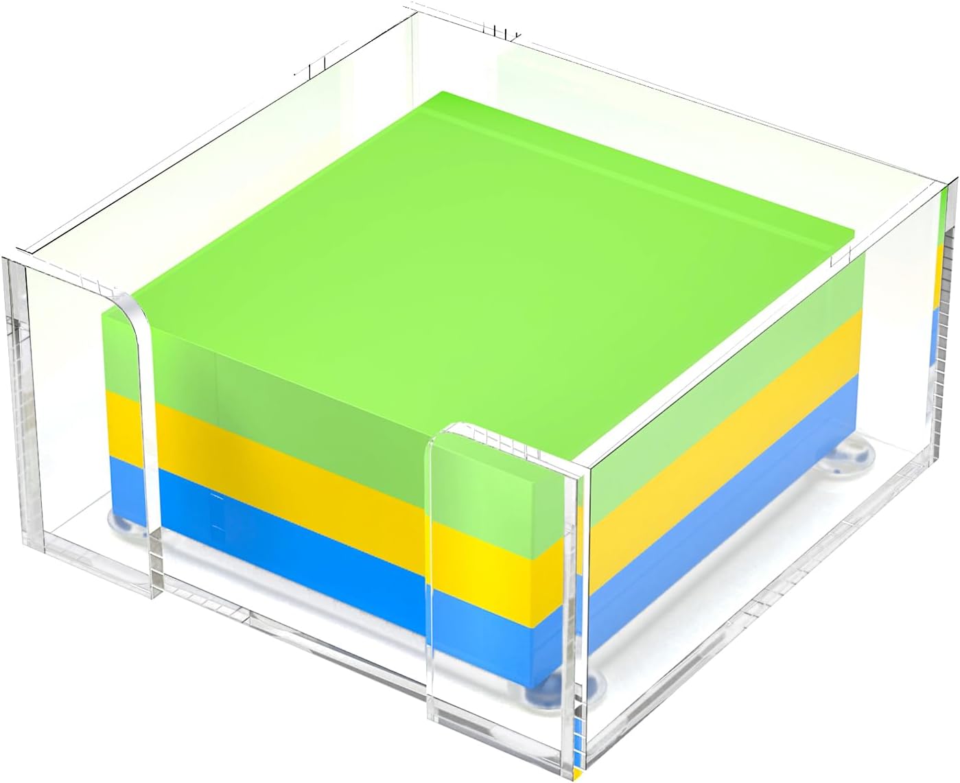 Amazon.com : Dealpoli Acrylic Sticky Note Holder 3.9" x 3.9"x 2.4" for ...