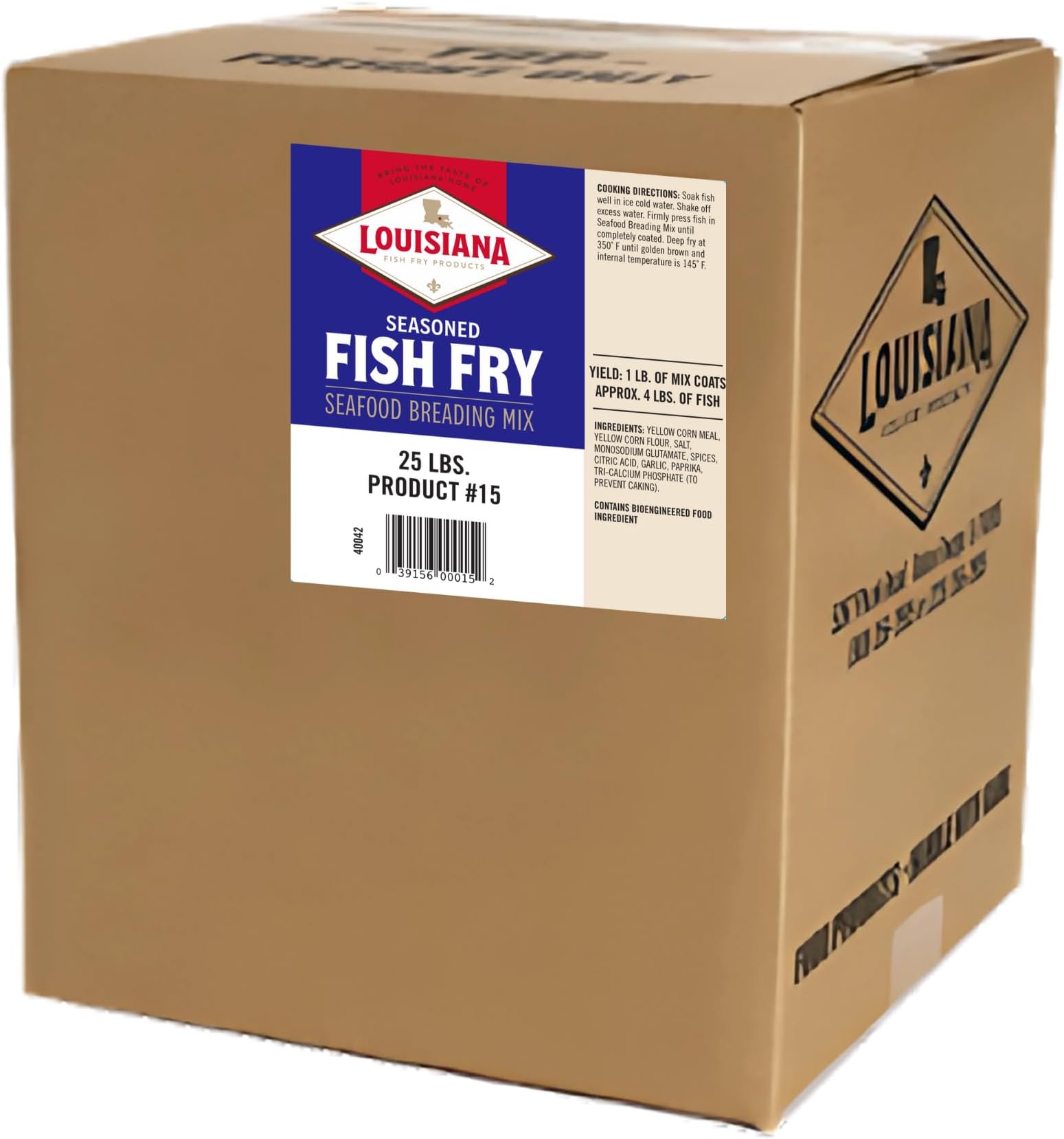 Amazon.com : Louisiana Fish Fry Seasoned Fish Fry 25lb Bulk, Food ...