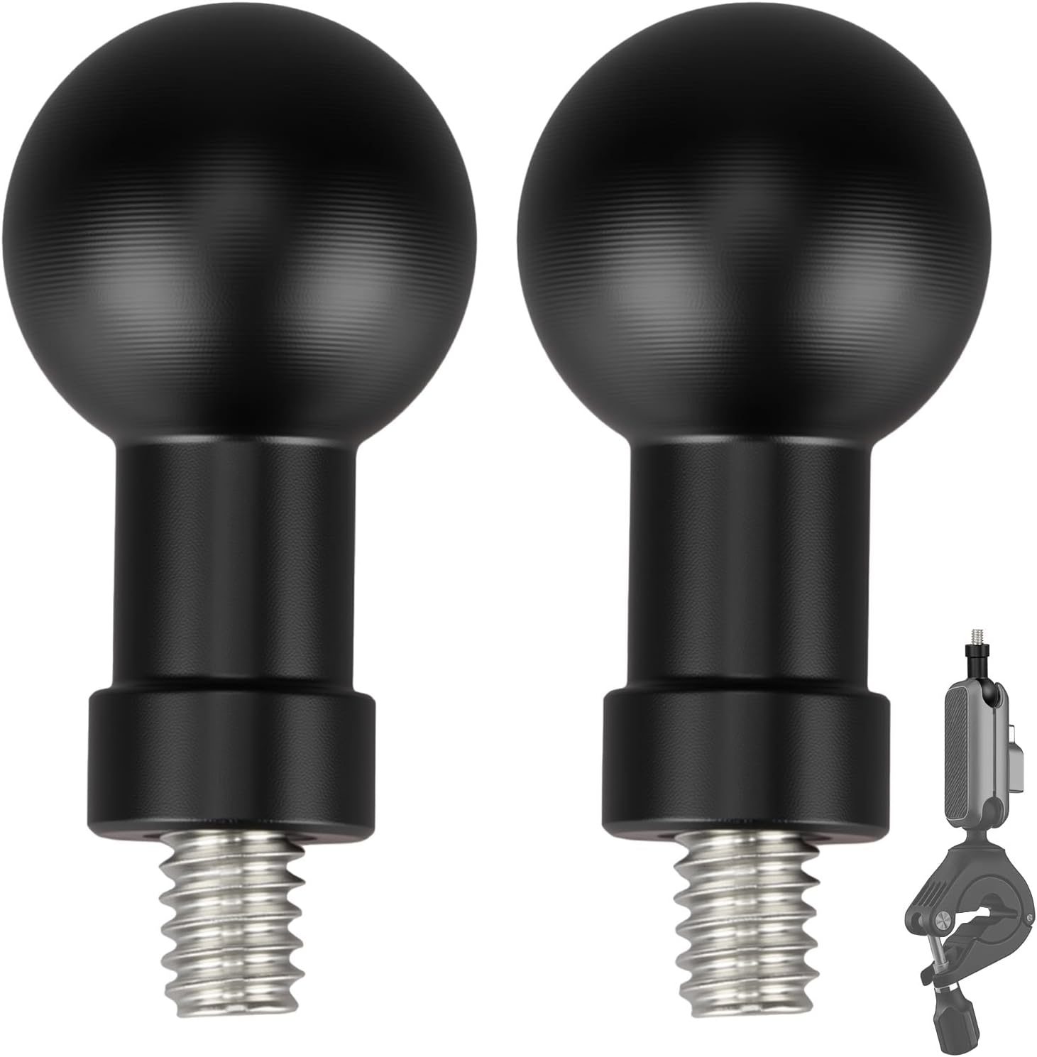 Amazon.com : 2 PCS Aluminum Alloy 20mm Ball Mount Adapter with 1/4"-20 ...