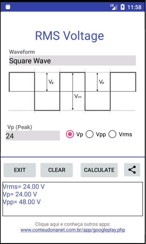 RMS Voltage Calculator:Amazon.com:Appstore for Android