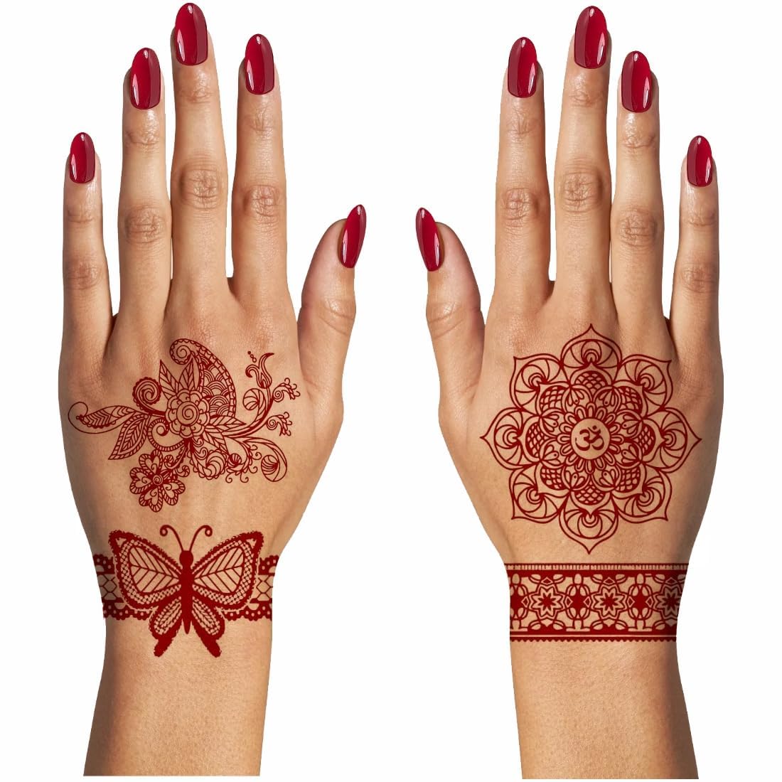 Henna Patterns Butterfly Butterfly Henna Temporary Tattoo – Simply