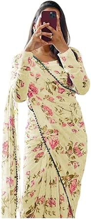 Amazon.com: Sidhidata Women's Georgette Digital Printed Ready To Wear ...