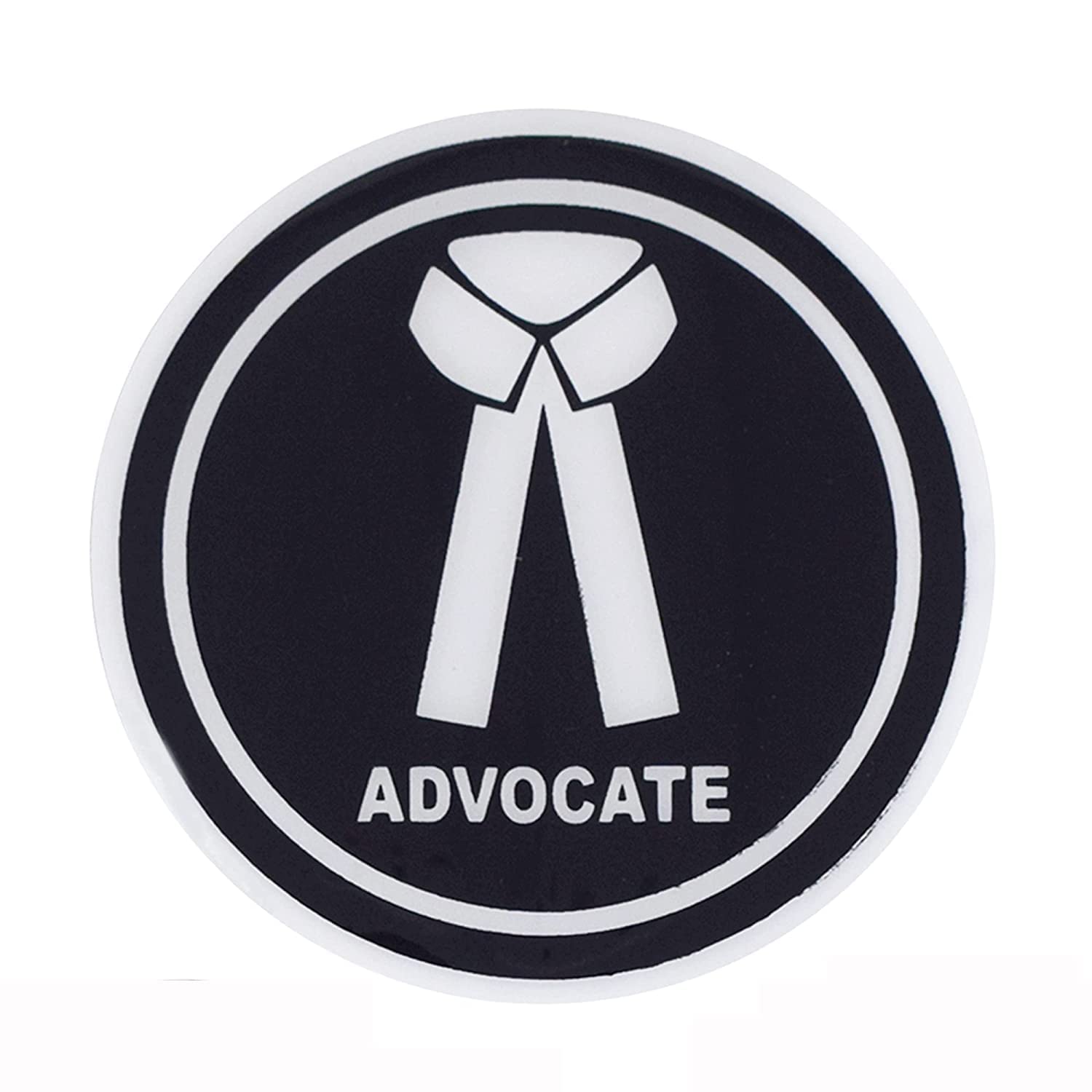 Deep Print Mart Advocate Logo Pin Badge and Sticker || 2 Badge Size 58 ...