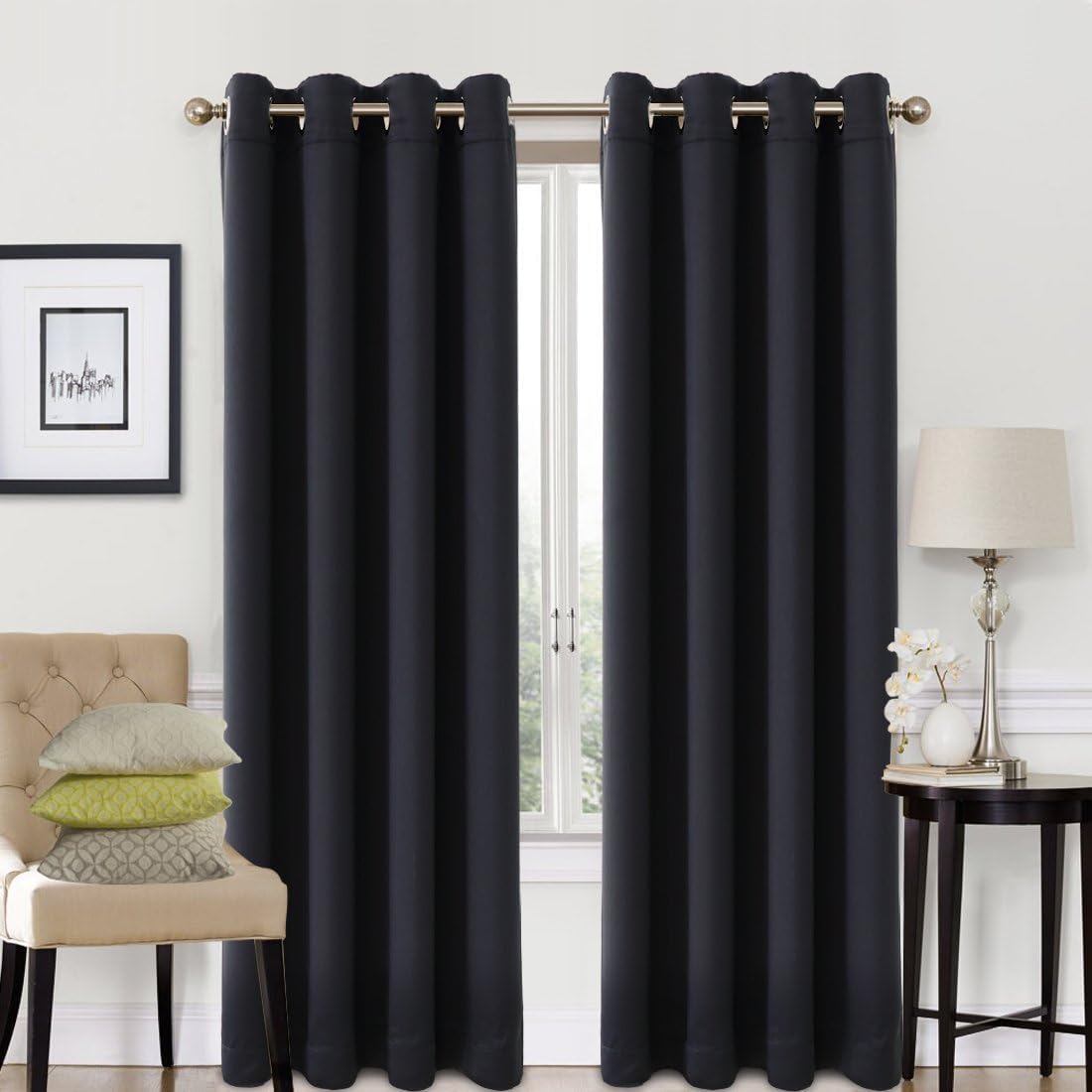 ALFER HOME Cortinas Blackout 2.80 x 2.20 m. Bloquea la luz Solar Cada ...