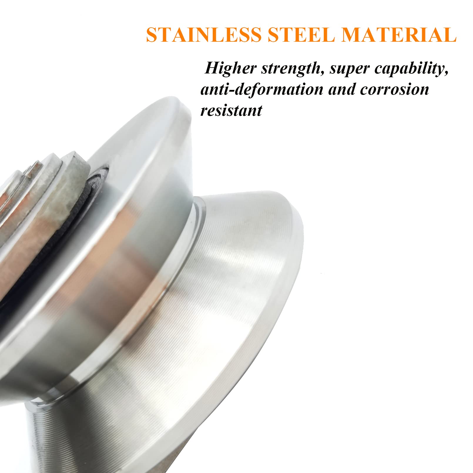 Snapklik.com : Stainless Steel V Groove Wheel Heavy Duty Caster Rigid ...