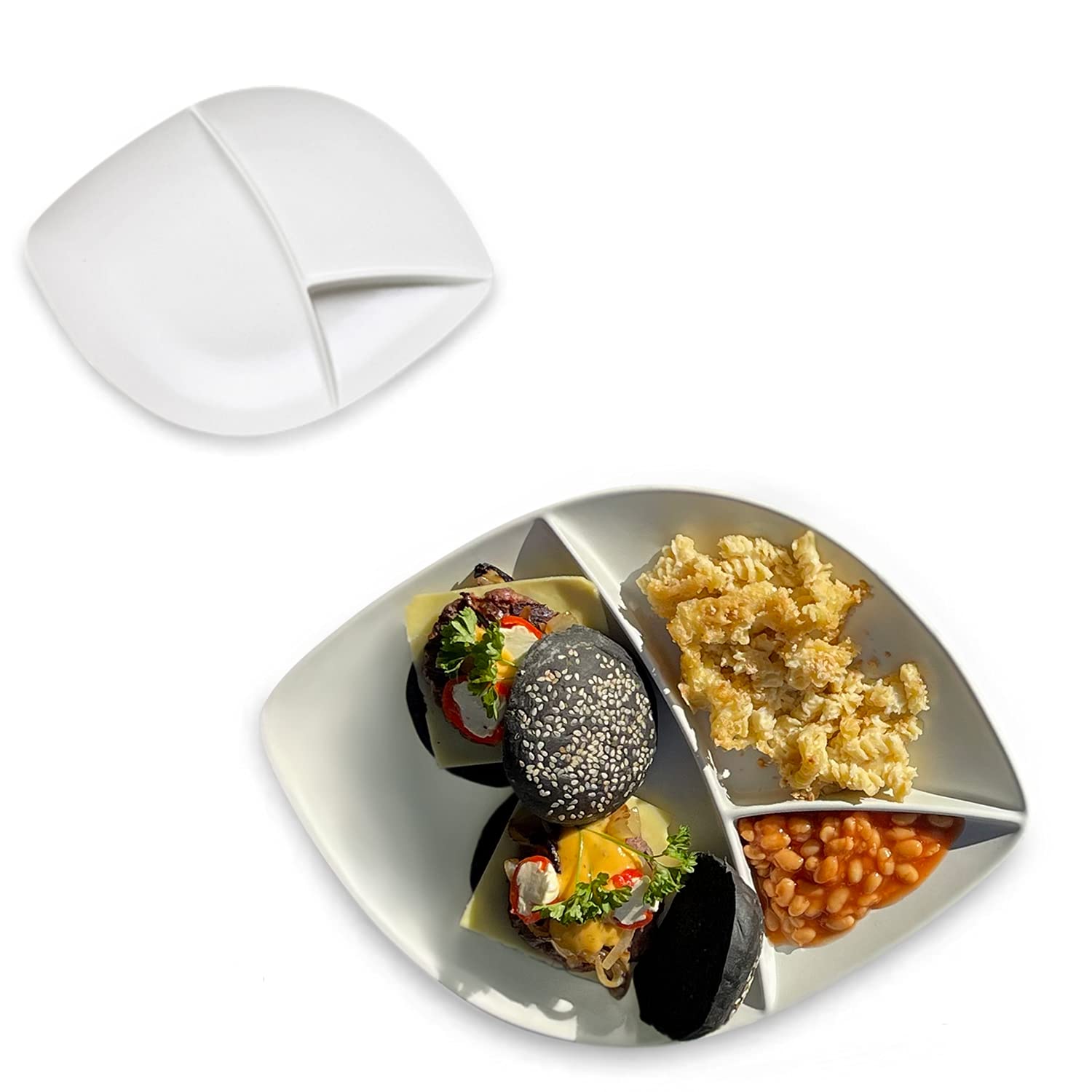 Porcelain Divided Dinner Plates