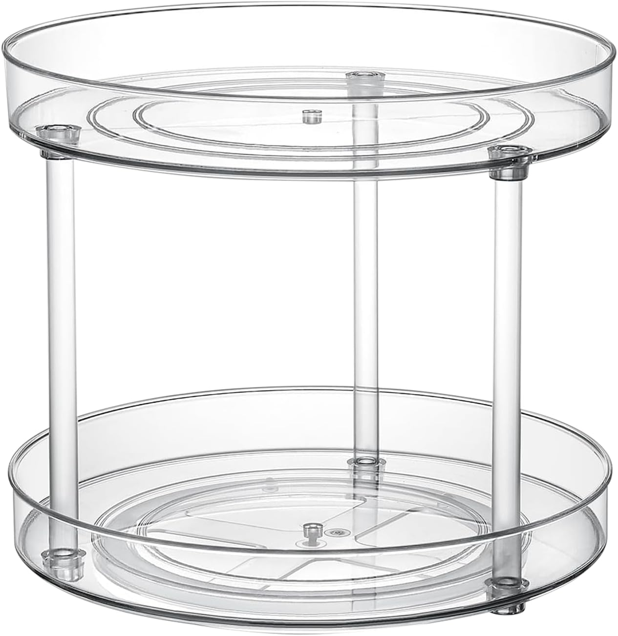 Amazon.com - 2 Tier Lazy Susan Organizer, 10.6 Inch Clear Makeup ...