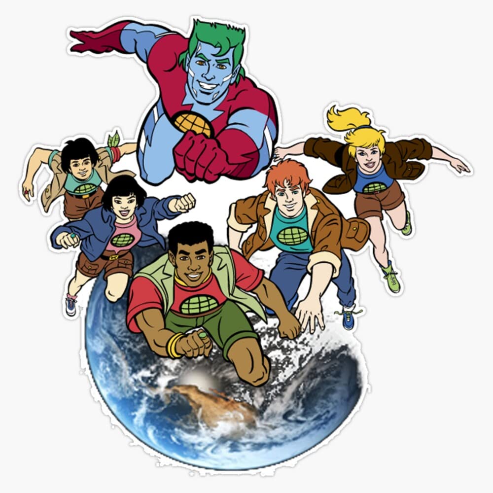 Amazon.com: Captain Planet Team Sticker Bumper Sticker Vinyl Decal 5 ...