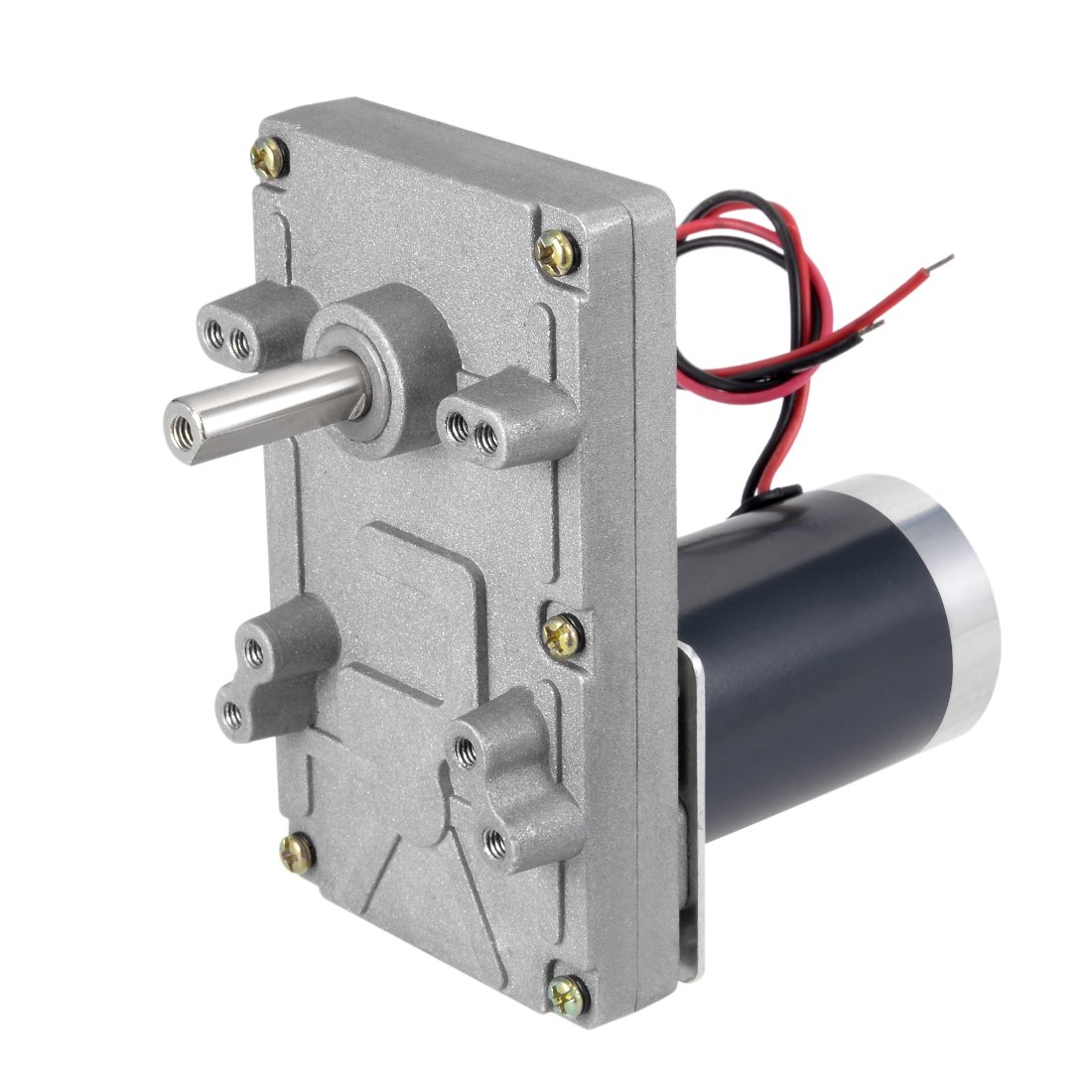 uxcell 24V DC 70 RPM Gear Motor High Torque Electric Reduction Gearbox ...