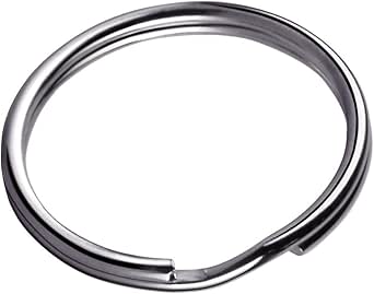 KINGFOREST Split Key Rings, Nickel Plated Split Key Ring Open Jump Ring ...