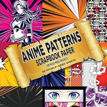 Anime Patterns Scrapbook Paper for Mixed Media Projects: Decorative ...