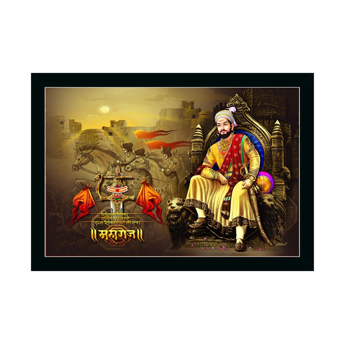 Dharvika Innovations ® Chatrapati Shivaji Maharaj Photo Frame Big Size ...