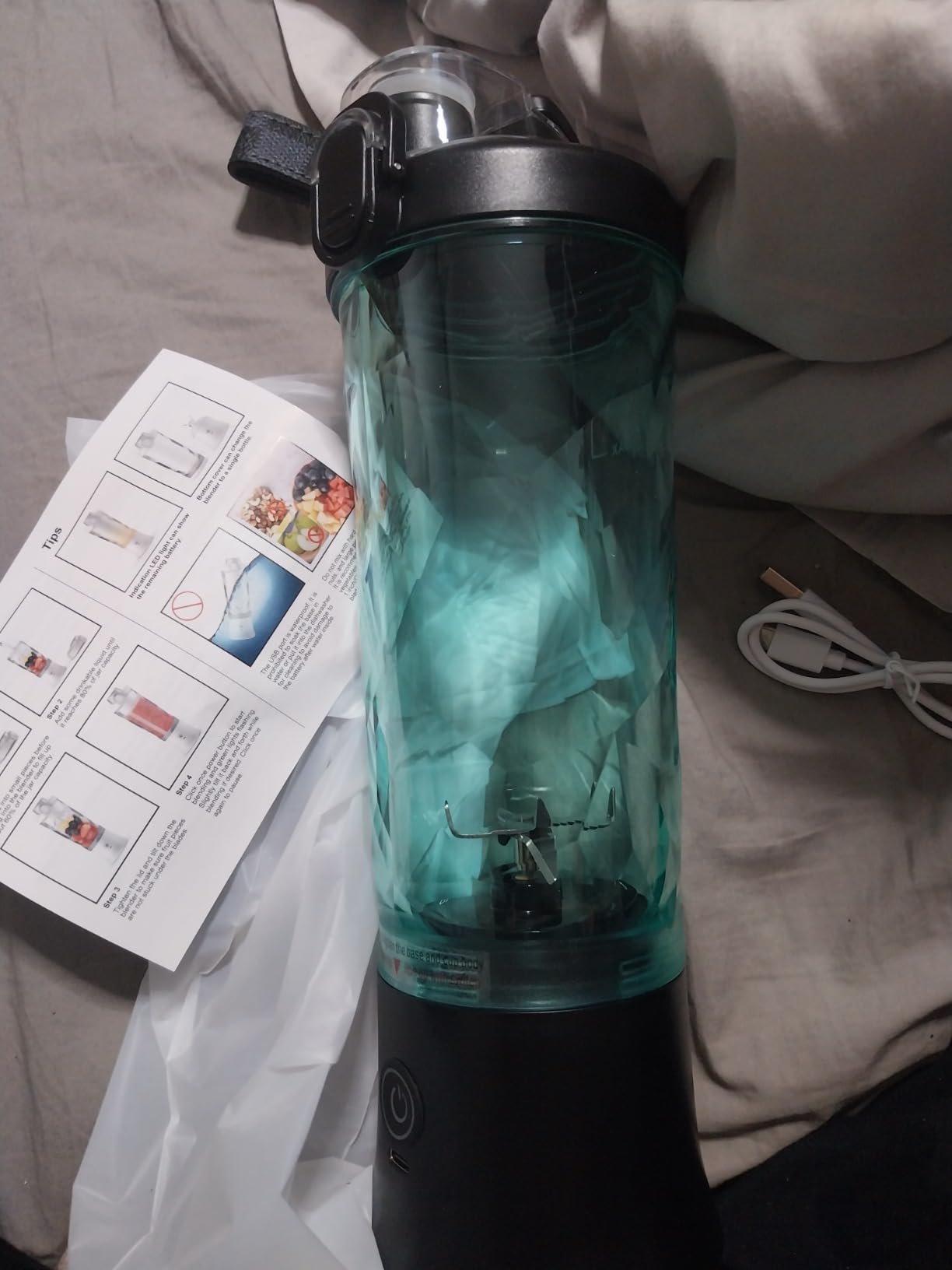 Amazon.de: Rainpal Tragbarer Mixer Smoothie Maker, 600mL Typ-C ...