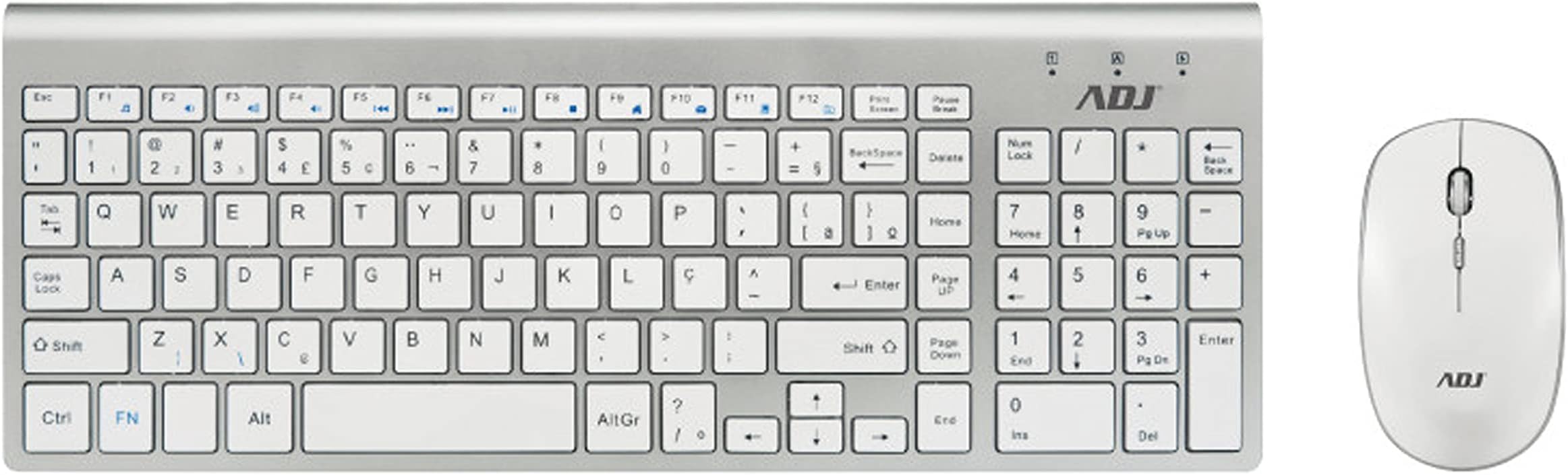 Tastiera e Mouse Wireless - Italiana QWERTY USB Ergonomica Compatta ...
