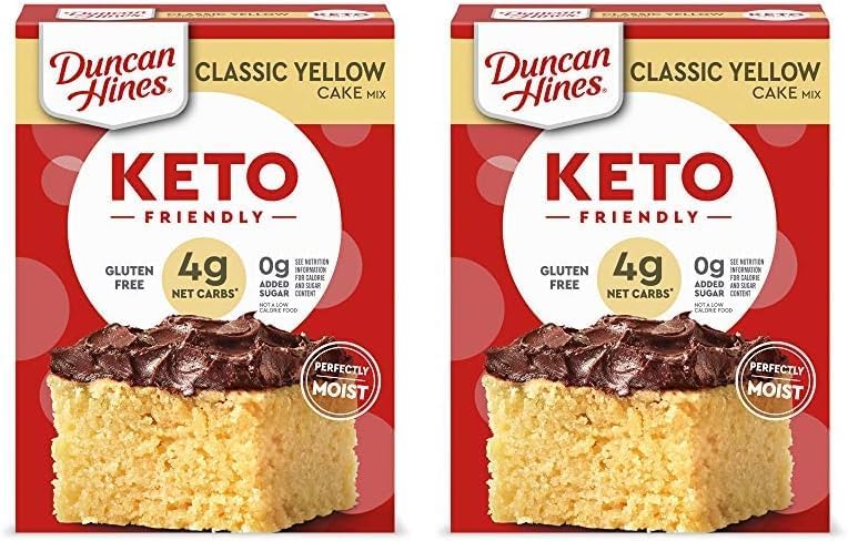 Amazon.com: Duncan Hines Keto Friendly Classic Yellow Cake Mix, Gluten ...