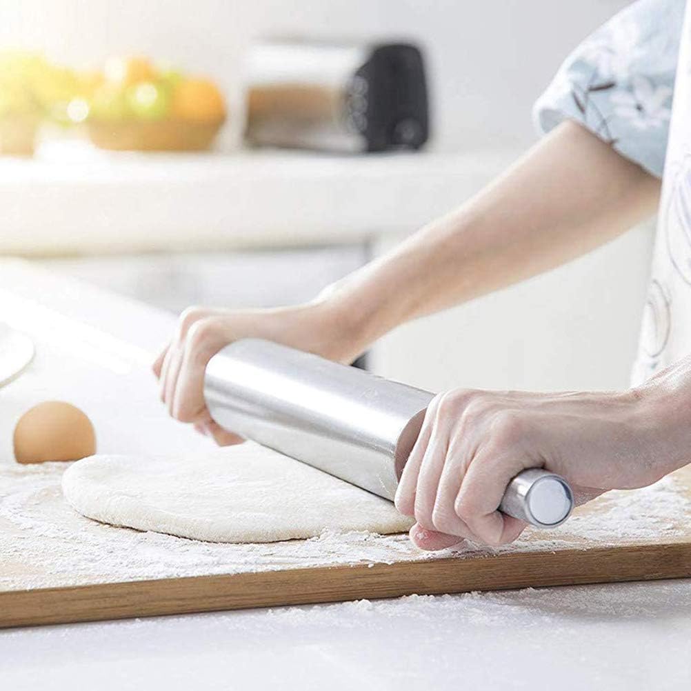Amazon.com: Aqur2020 Professional Stainless Steel Rolling Pin ...