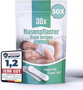 30 x Premium Nasenpflaster gegen Schnarchen Transparent ...