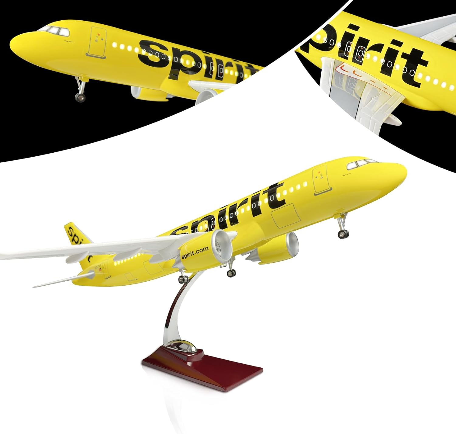 Amazon.com: Bswath 1:80 Spirit Airways 320 Model Jet Plane Model for ...