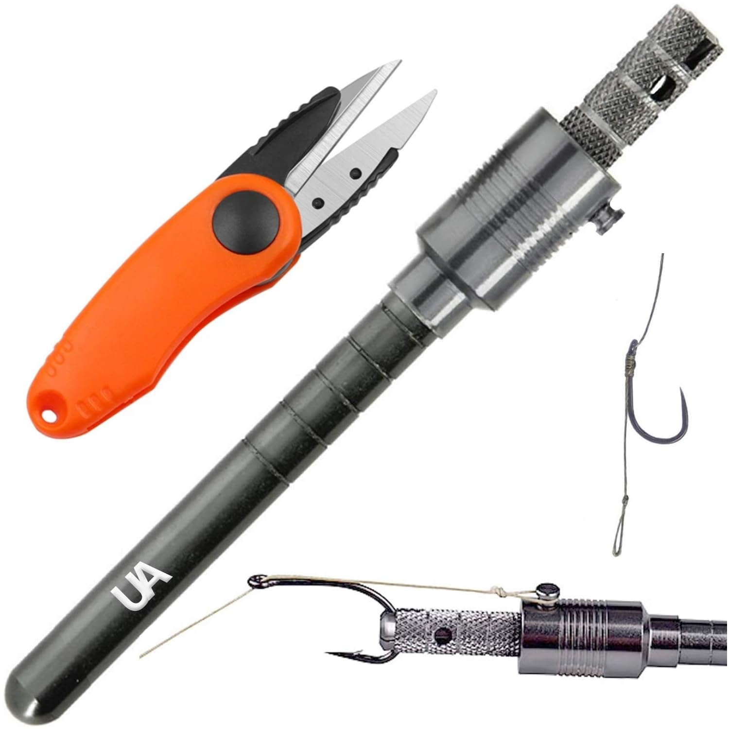 Hair Rig Tying Tool & Compact Stainless Scissors | Makes Tying Hair ...