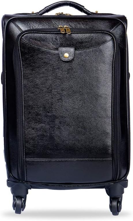 Amazon.com | Woojo Genuine Real Natural Leather Trolley Bag TB06 ...